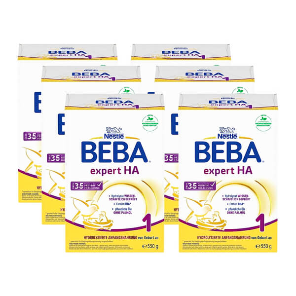 BEBA Expert HA 1 Baby Formula First Milk - Pack of 6 x 550g, Germany ...