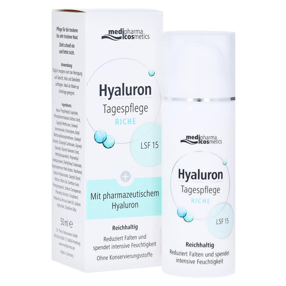 Medipharma Hyaluron Day Cream Riche SPF15 - For Dry Skin - VicNic.com